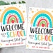 Welcome Back to School Printable Gift, Rainbow Sweet School Year First ...