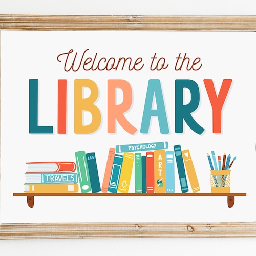 Reading Poster School Library English Classroom Printable - Etsy