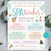 Spa Teacher and Staff Appreciation Week Itinerary Poster - Etsy
