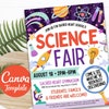Family Steam Night Flyer Printable Tech Math Science Educational PTO ...