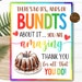 Teacher Appreciation Bundt Cake Sign: Printable Thank You Decor ...