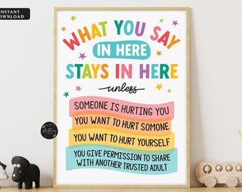 What You Say in Here Stays in Here, Counselor Office Decor, Counseling ...