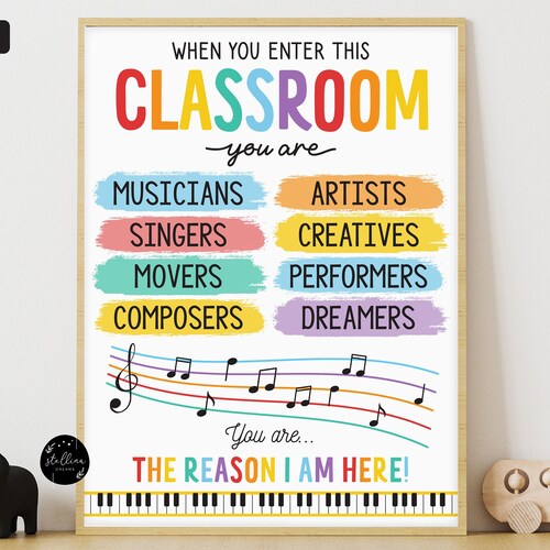 Music Teacher Classroom Printable Poster Classroom Decor - Etsy Canada