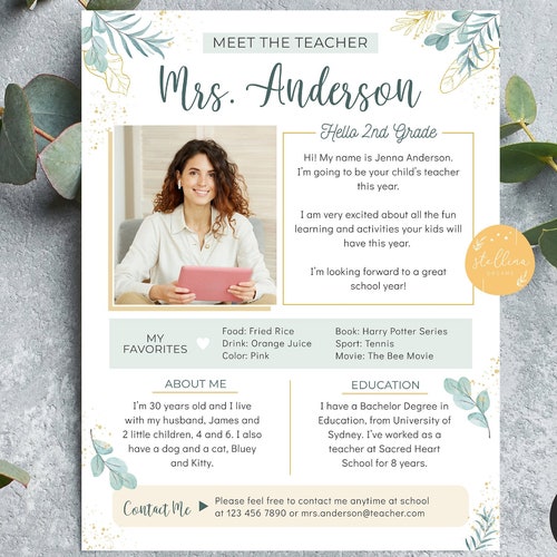 EDITABLE Meet the Teacher Back to School Printable Flyer - Etsy