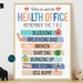 INSTANT DOWNLOAD, When to Visit the Health Office, 7 B's Clinic Sign ...