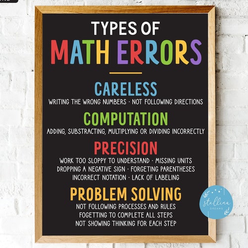 MATH Teacher Classroom Poster Printable Math Classroom Rules - Etsy