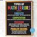 MATH Teacher Classroom Poster Printable Mistakes Math | Etsy