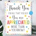 Appreciation Sign, Thank You Sign, Thank You Gift, Teacher Staff ...