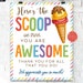 Ice Cream Appreciation Sign Here's the Scoop You're Awesome School Pto ...