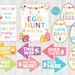 Easter Egg Hunt Signs, Easter Egg Hunt Sign Kit, Easter Printables ...