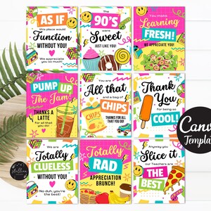 Editable BUNDLE 80s 90s Theme Teacher Appreciation Week Itinerary Retro ...