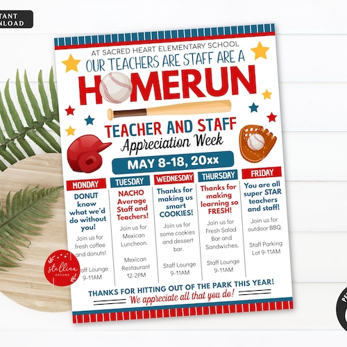 Circus Teacher Appreciation Week Printable Editable Themed - Etsy