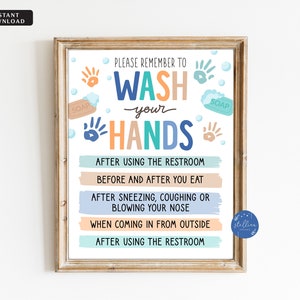 INSTANT DOWNLOAD Hand Washing Posters, Health Safety Prevention Posters ...