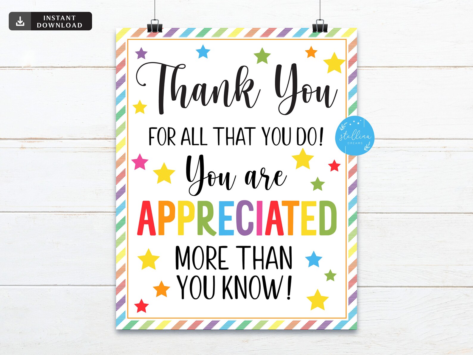 Appreciation Sign Thank You Sign Thank You Gift Teacher - Etsy