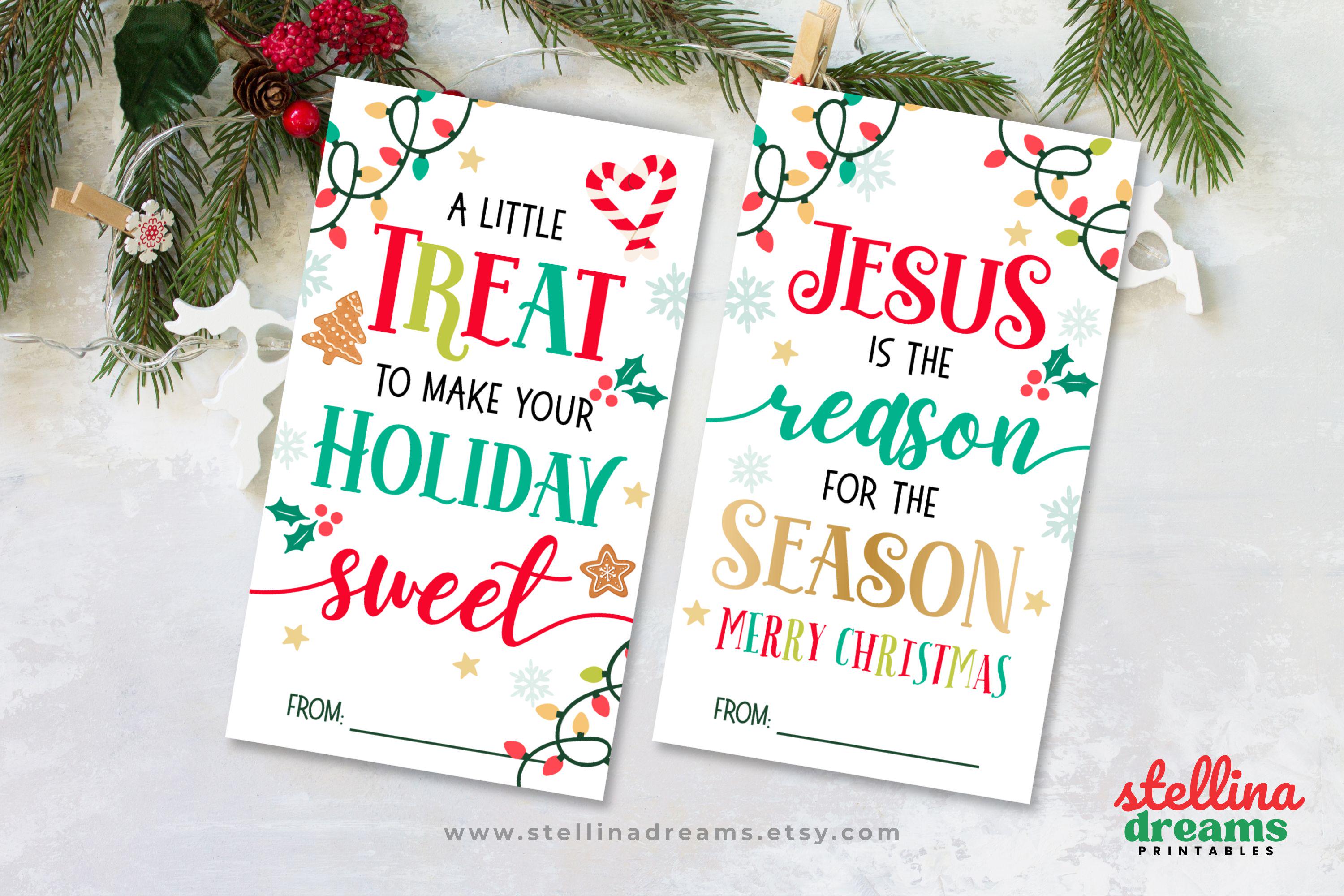 Christian Christmas Gift Tags Bundle | Religious Holiday Tags | Jesus ...
