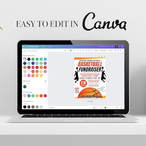 Editable Basketball Fundraiser Flyer, PTA PTO Flyer, School Benefit ...