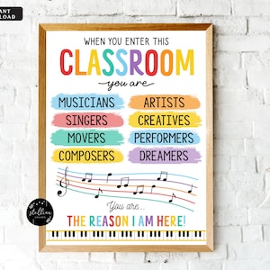 Music Teacher Classroom Printable Poster, Drama Teacher Performing Arts ...