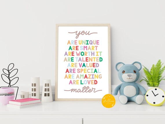 You Matter Classroom Poster Printable Therapist Office | Etsy Australia