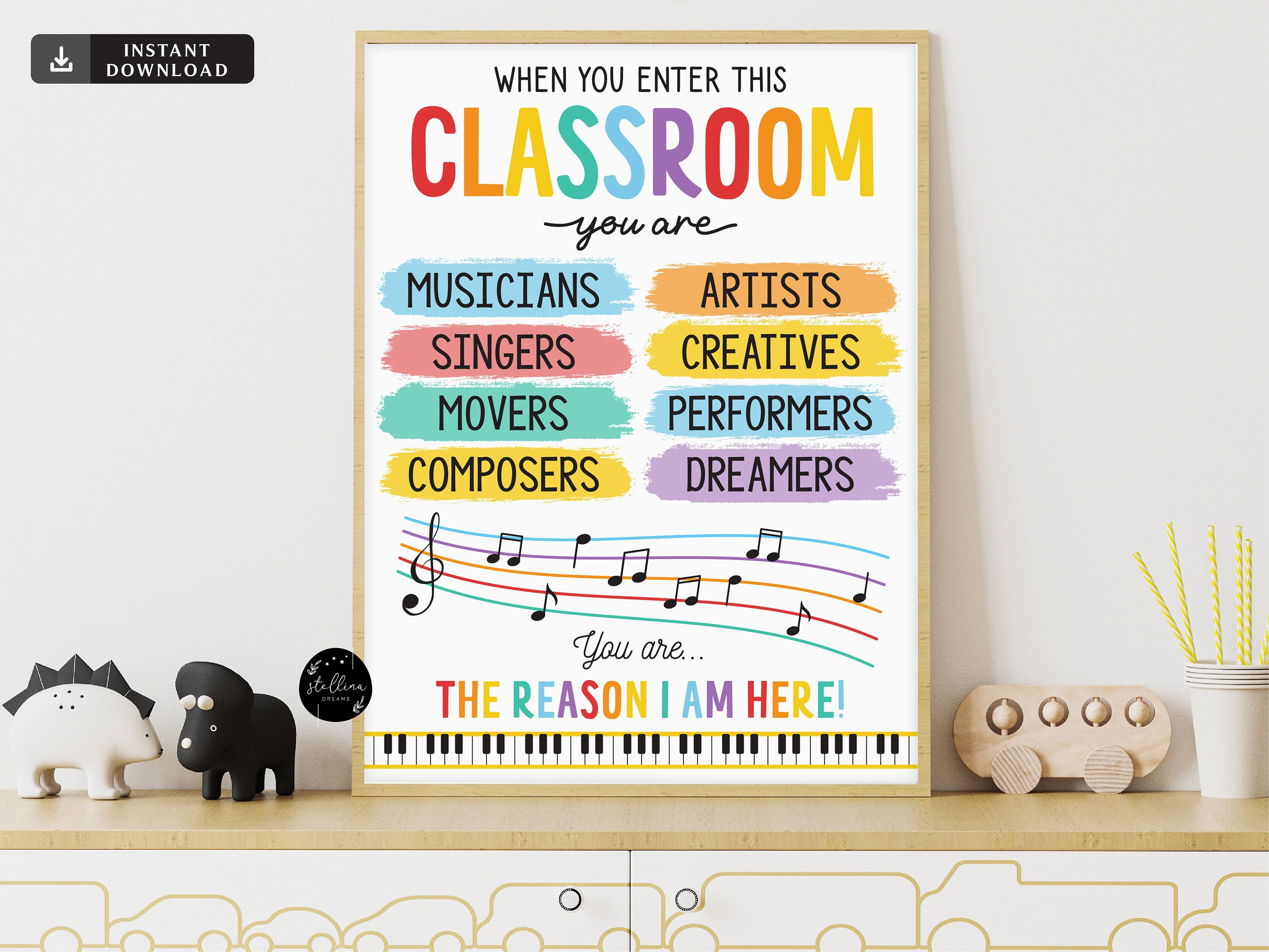 Music Teacher Classroom Printable Poster, Drama Teacher Performing Arts ...