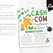 Cash Cow Fundraiser Flyer: School Event Template (CANVA) Dollars War ...