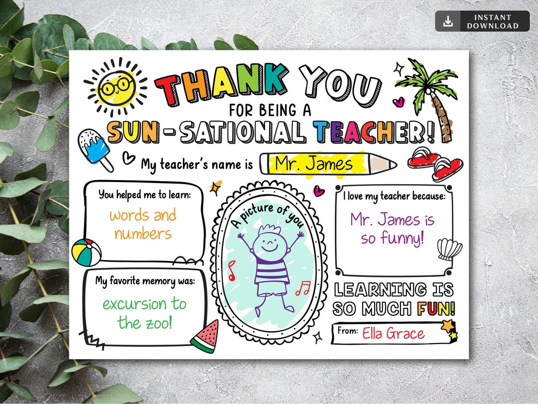 INSTANT DOWNLOAD Teacher Appreciation Week Printable Classroom Teacher ...