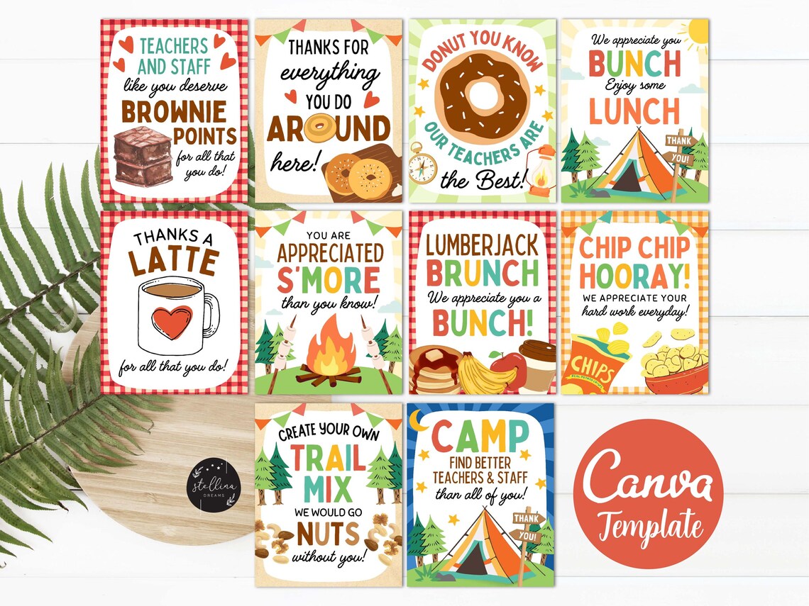 Bundle Camp Theme Teacher Appreciation Posters Adventure Wilderness ...