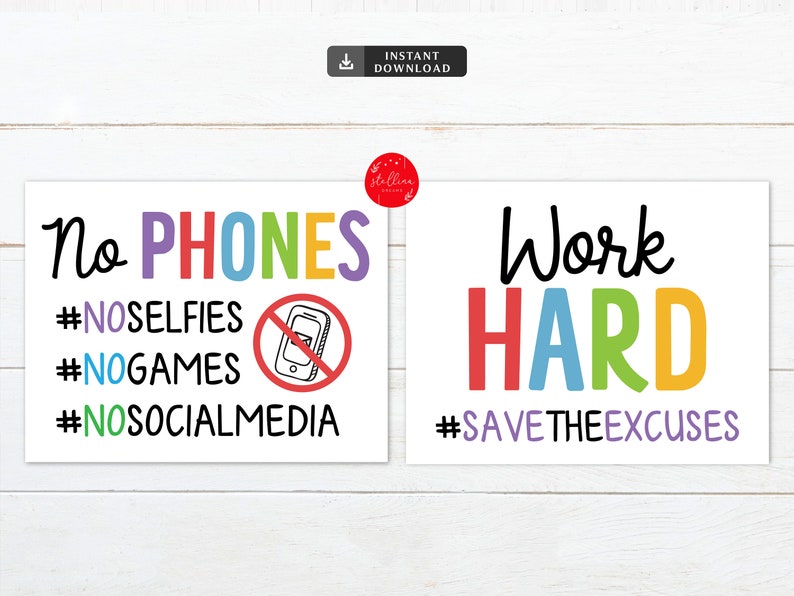 Hashtag Signs Posters for Bulletin Boards Classroom Rules - Etsy