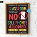 Printable No Cellphones Allowed Sign School Classroom Decor, Classroom ...