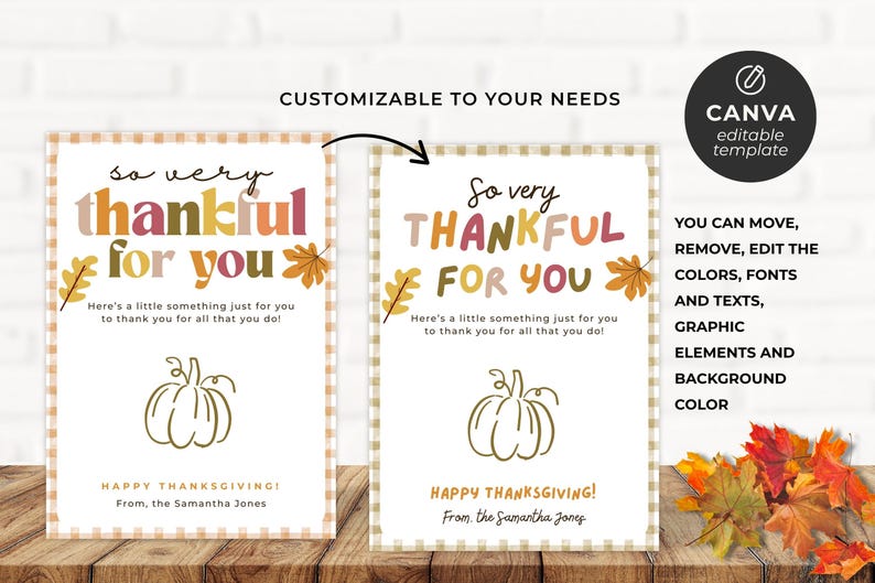 Thanksgiving Gift Card Holder Printable | Fall Thank You Card | Coffee ...