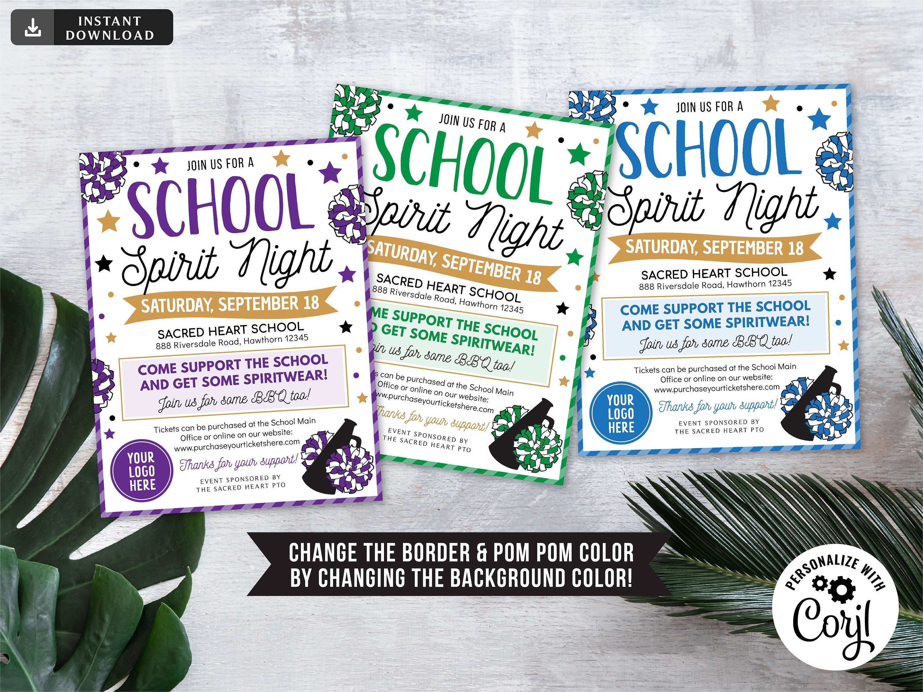 School Spirit Flyer, School Spirit Night Party, Spirit Night Fundraiser ...