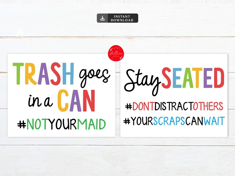 Hashtag Signs Posters for Bulletin Boards Classroom Rules - Etsy