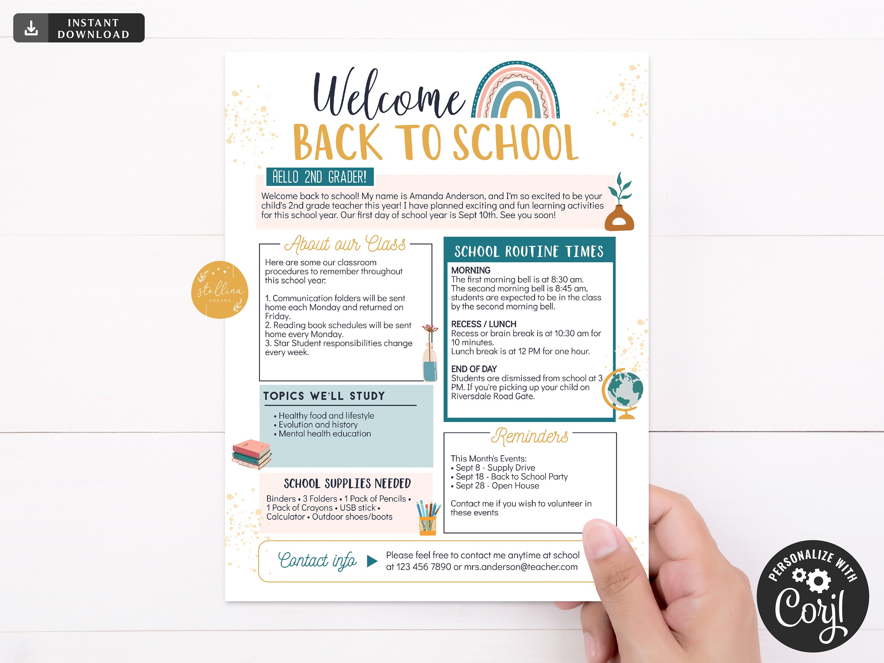 EDITABLE School Newsletter Back to School Letter Welcome - Etsy