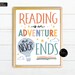 Reading is an Adventure, School Library Decor, Reading Printable Poster ...