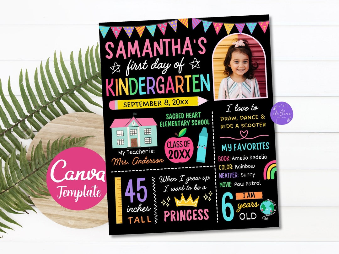 EDITABLE First Day of School Printable Back to School Sign With Photo ...