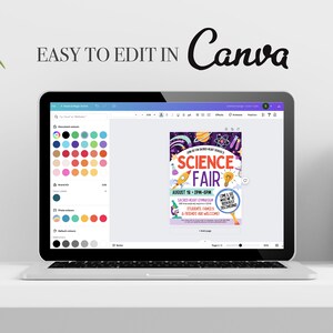 Printable Science Fair Flyer, Printable School Academic Festival Flyer ...