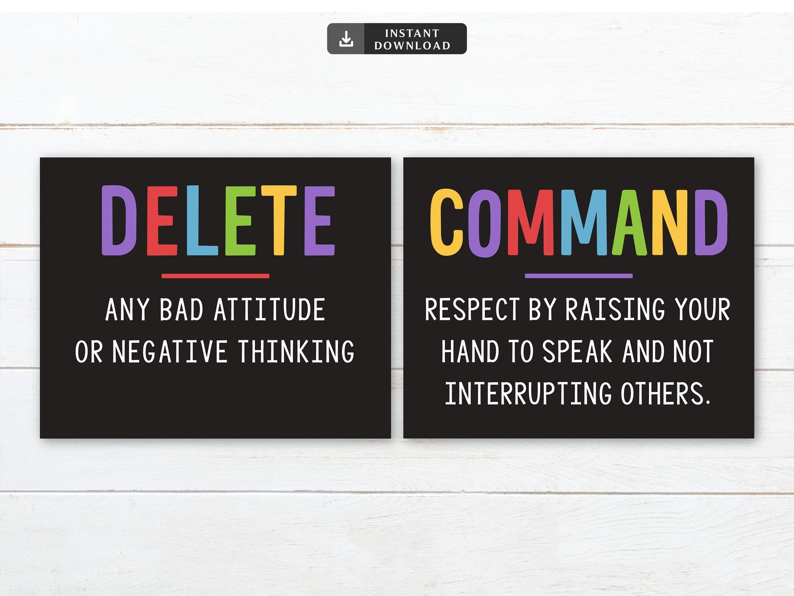 Computer Lab Poster Set, Classroom Decor, Set of 7 Computers Class ...