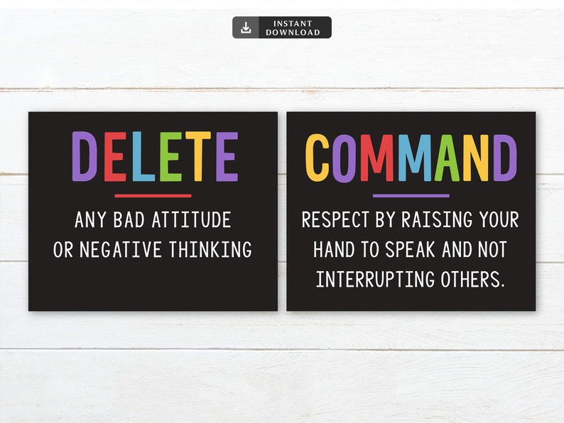 Computer Lab Poster Set Classroom Decor Set of 7 Computers - Etsy