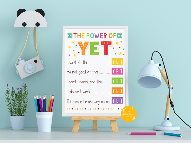 The Power of yet Printable Poster Motivational Wall Art - Etsy