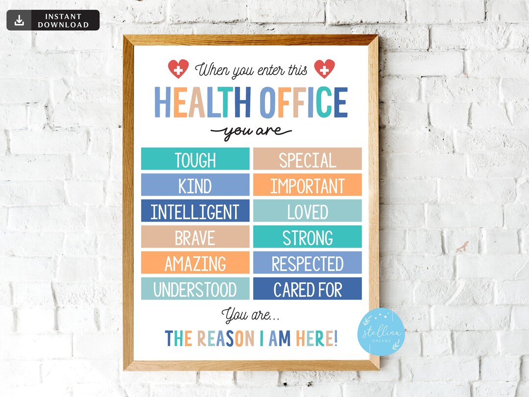 When You Enter This Health Office Sign Printable School Health Office ...