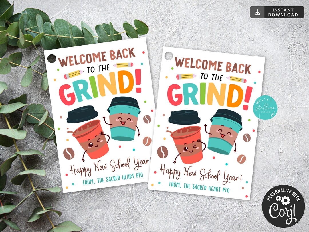 Coffee Teacher Gift Tag, Back to School Teacher Gifts, First Day of ...