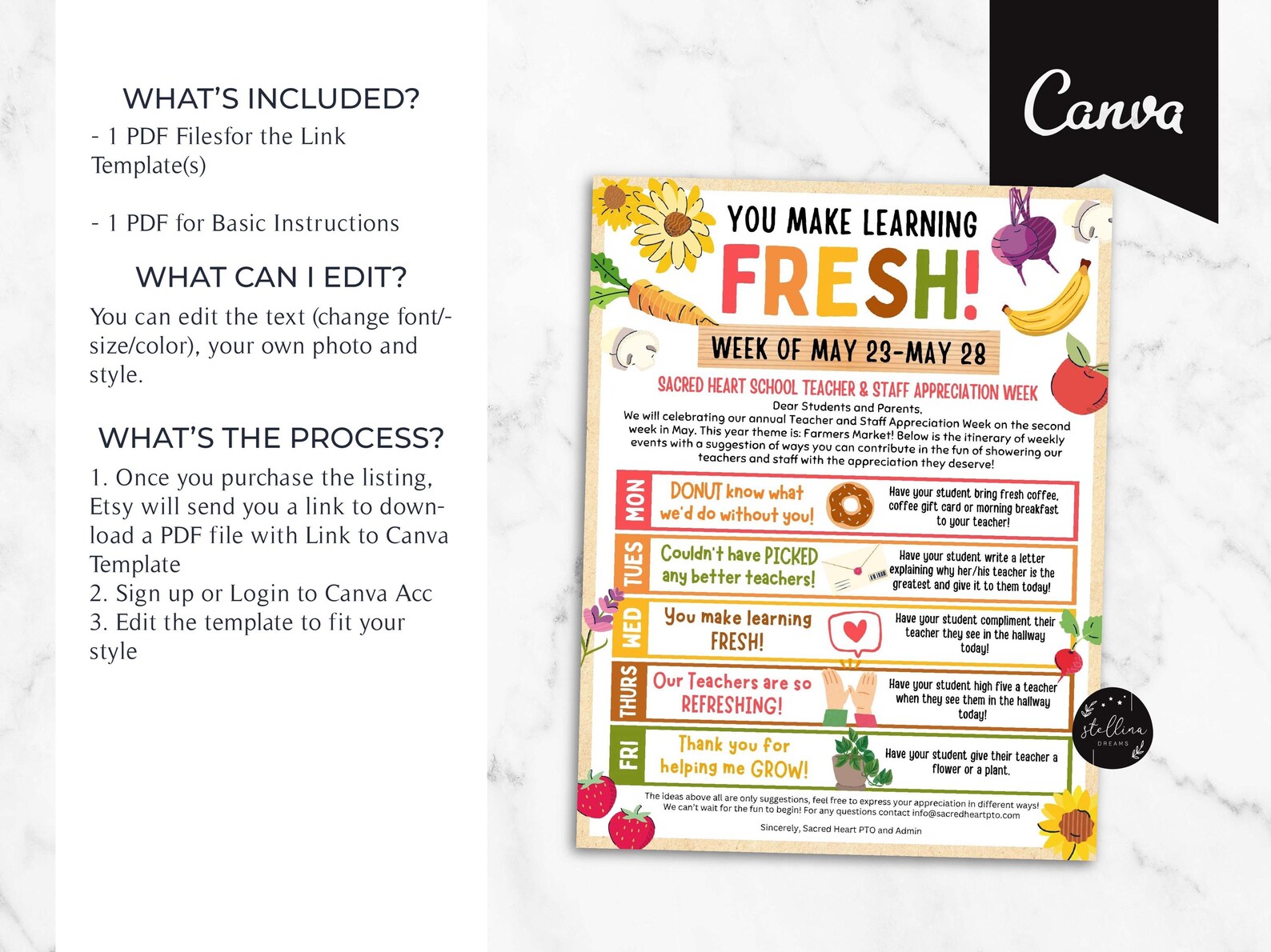 Editable Farmers Market Theme Teacher Appreciation Invitation ...