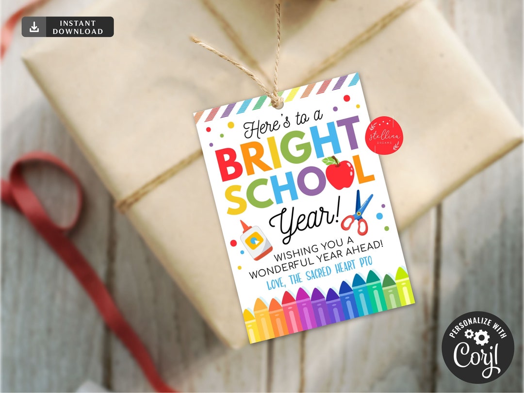 Bright School Year First Day of School Back to School Teacher, Pto Pta ...