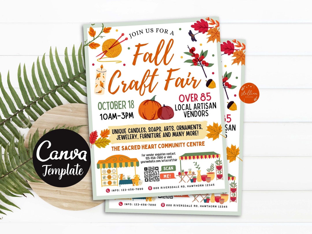Editable Fall Festival Fall Harvest Flyer, Fall Market Invitation ...