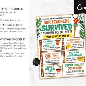 Editable Bundle Our Teachers Are Survivor Teacher Appreciation ...