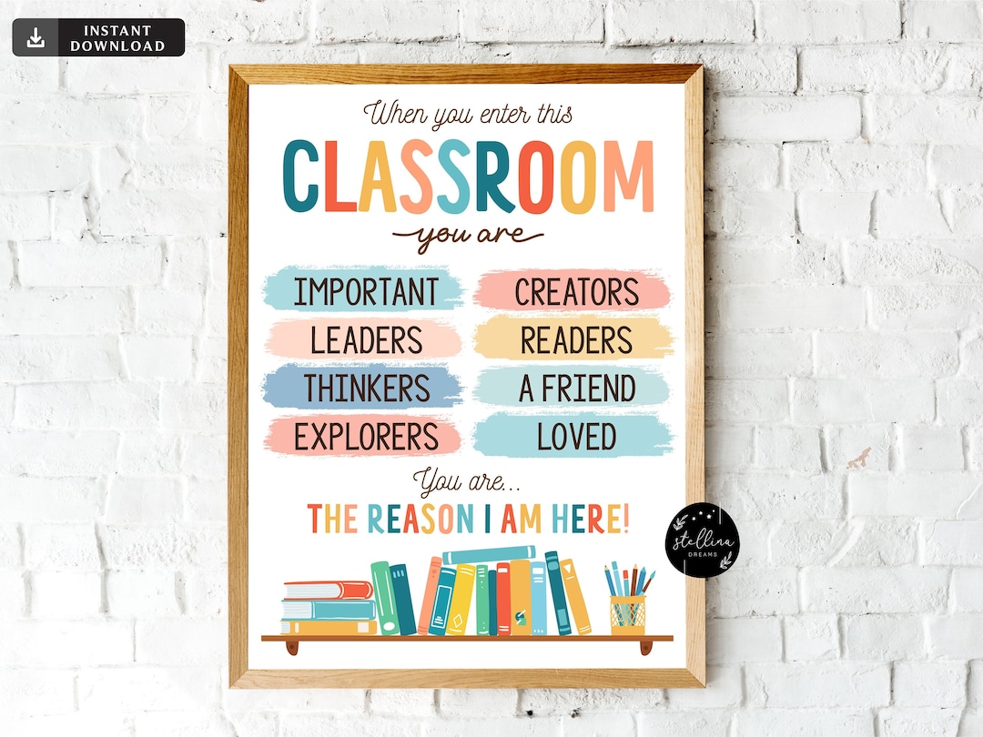 When You Enter This Classroom Sign, Printable Classroom Poster ...