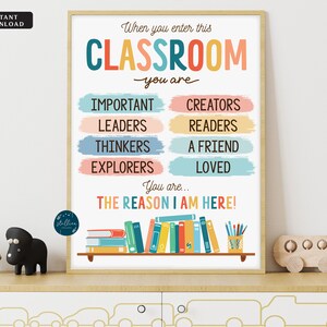 When You Enter This Classroom Sign, Printable Classroom Poster ...