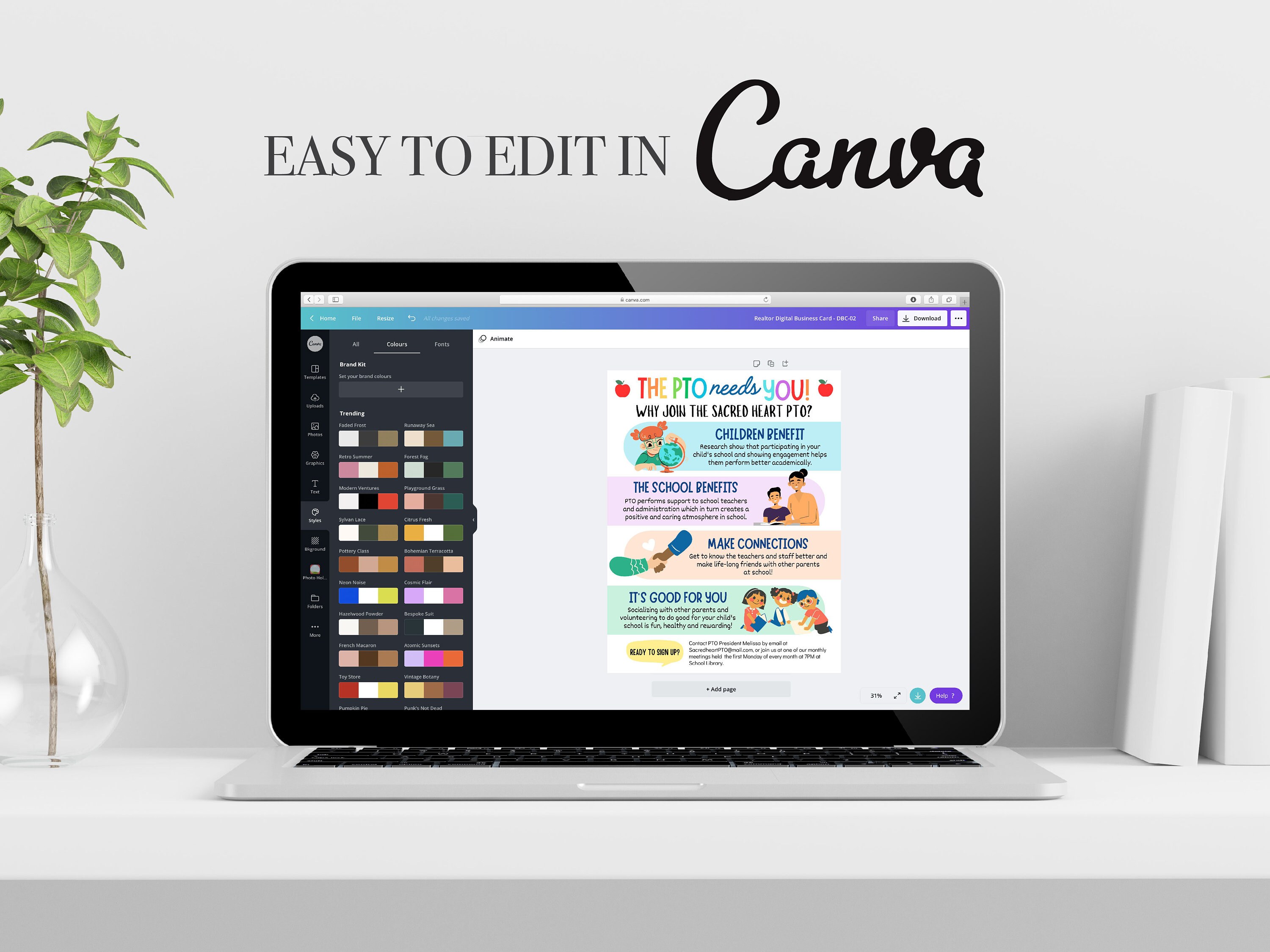 Editable PTO PTA Recruitment Flyer, Printable Handout, School ...