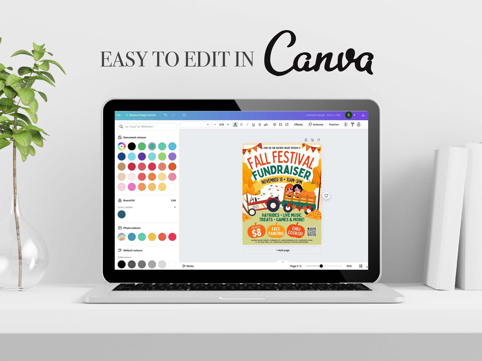Editable Fall Festival Fall Harvest Flyer/poster Printable Kids Fall ...
