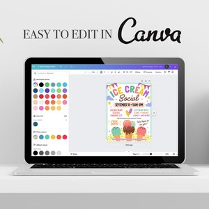 Editable Ice Cream Social Flyer Teacher Appreciation Week, Printable ...