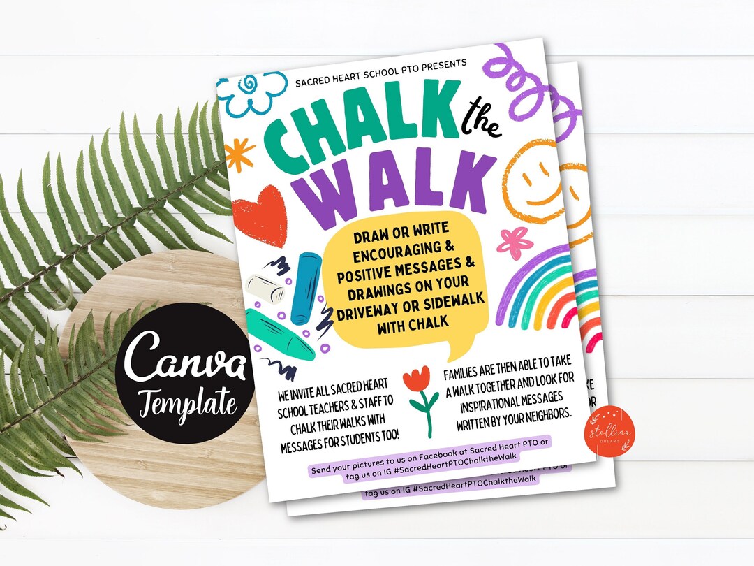 Editable Chalk the Walk Flyer, Homeschool Social Connection Event Idea ...